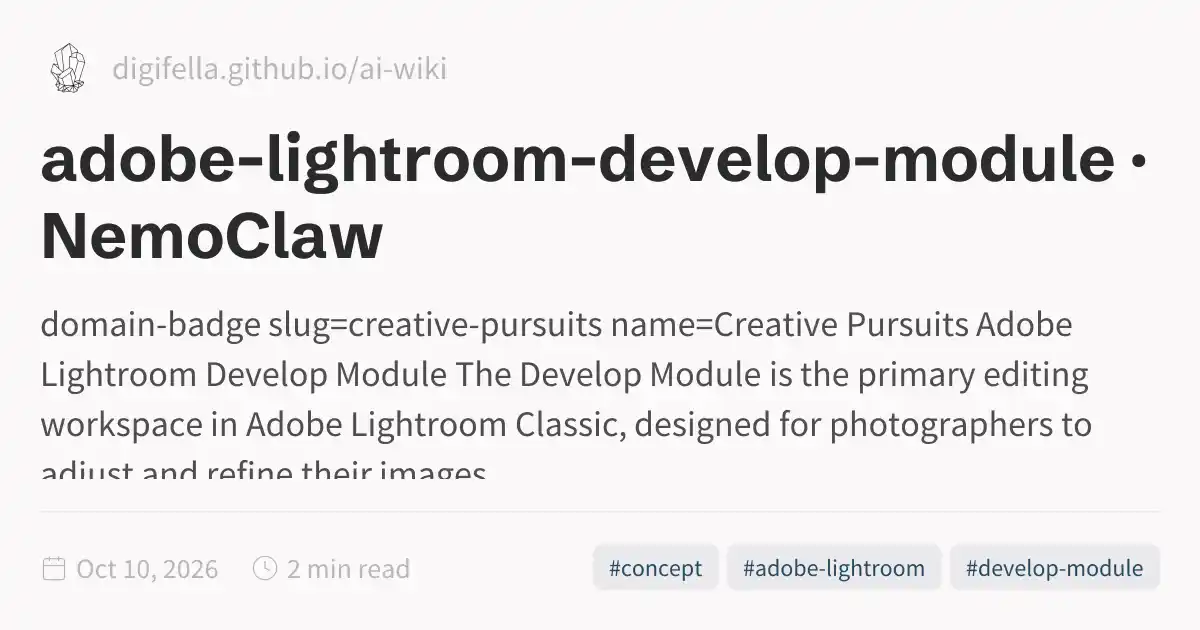 adobe-lightroom-develop-module · NemoClaw